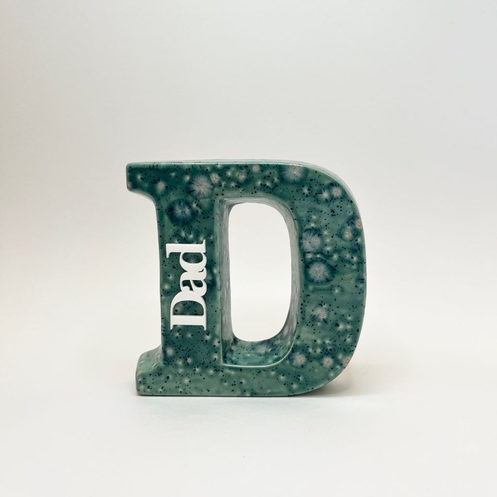 Ceramic Letter And Acrylic Name Plaque – Blooming Blue – Paint Your Own ...